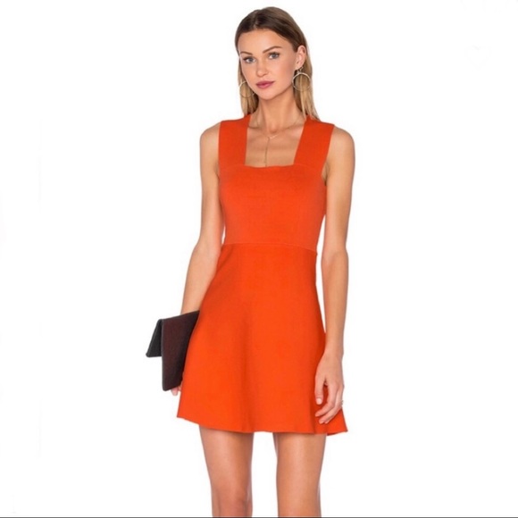 A.L.C. | Dresses | Alc Revolve Orange Fit And Flare Mini Dress | Poshmark